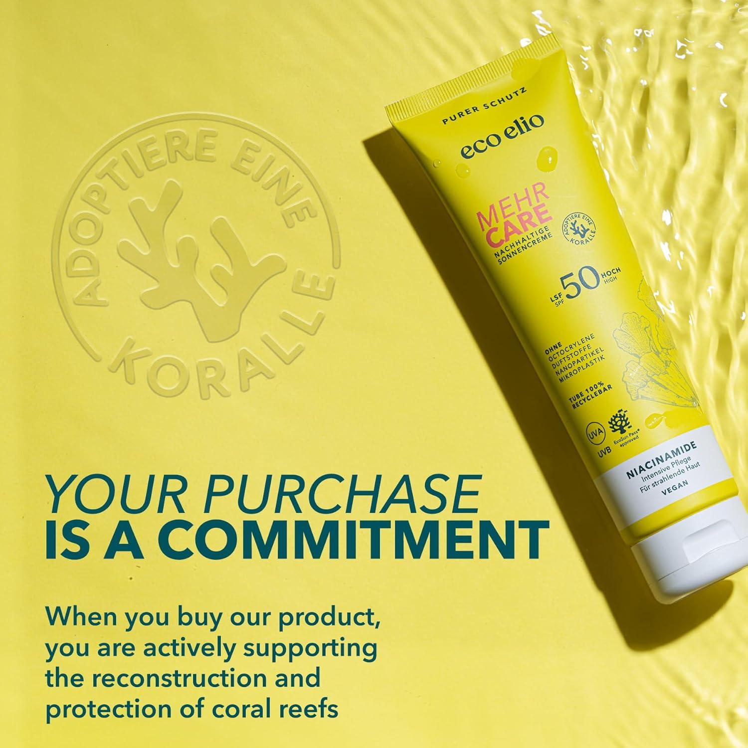 Eco Elio SPF 50 Sustainable Sun Cream 150ml 'Extra Care' - Face & Body ...