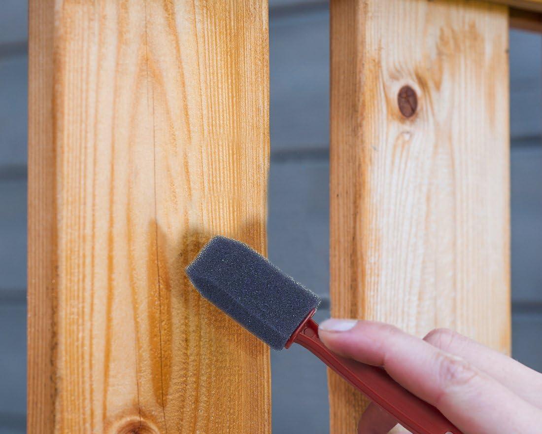 Juvale 5-Piece Foam Paint Brush Set with Plastic Handle - Ideal for Art, Wall Paintings and Trim ...