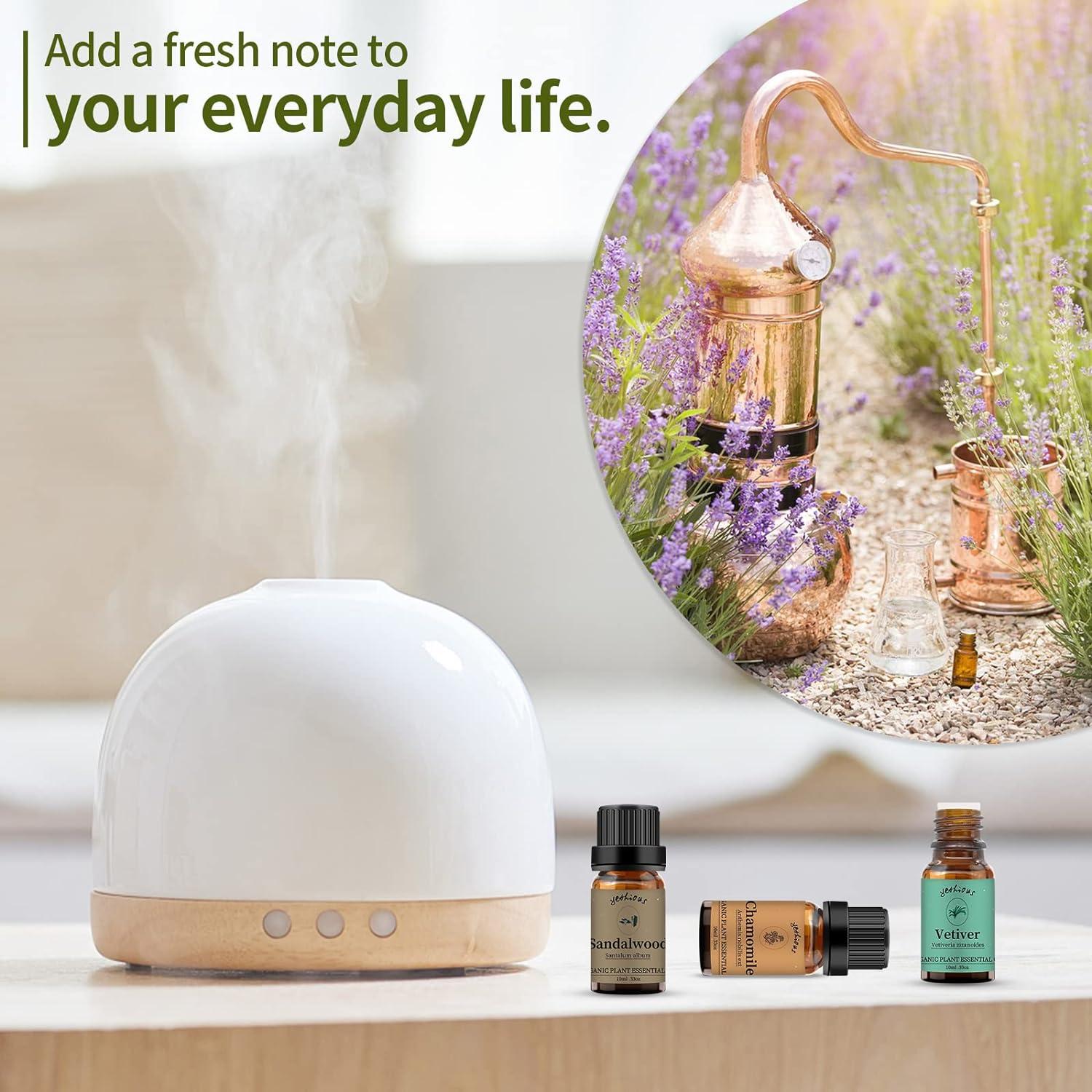 Chamomile Sandalwood Vetiver Essential Oils Set 100% Pure Premium Grade Natural Fragrance Oil ...