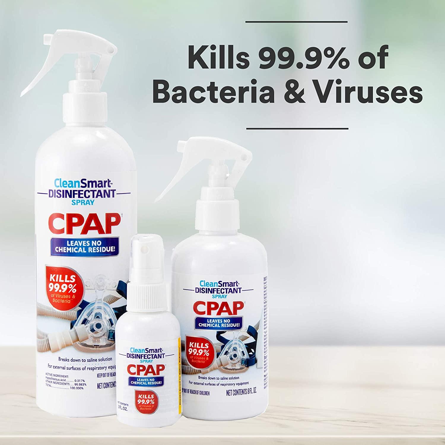 CleanSmart CPAP Disinfectant Spray to Go 2 oz Travel Bottle - Pack of 3 ...