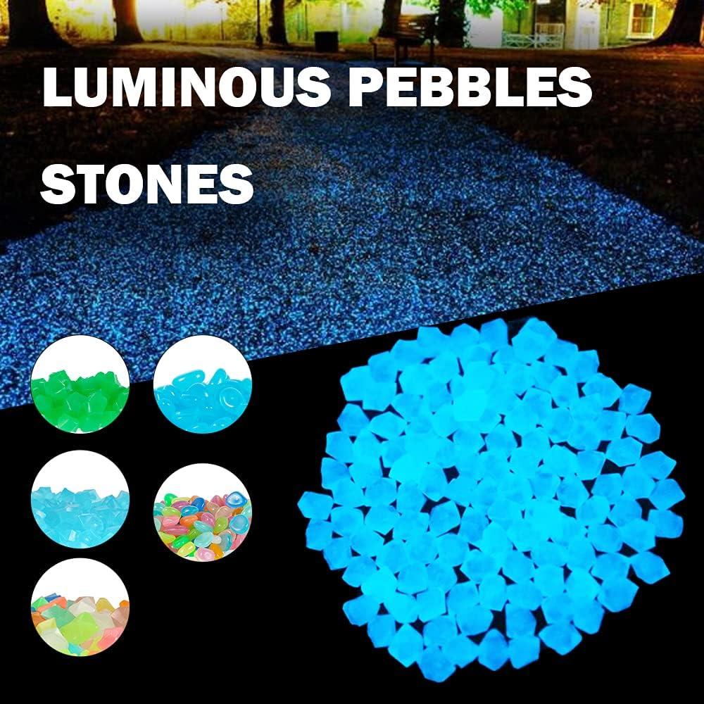 300 Colorful Fluorescent Stones - Bright Pebbles for Garden Sidewalks ...