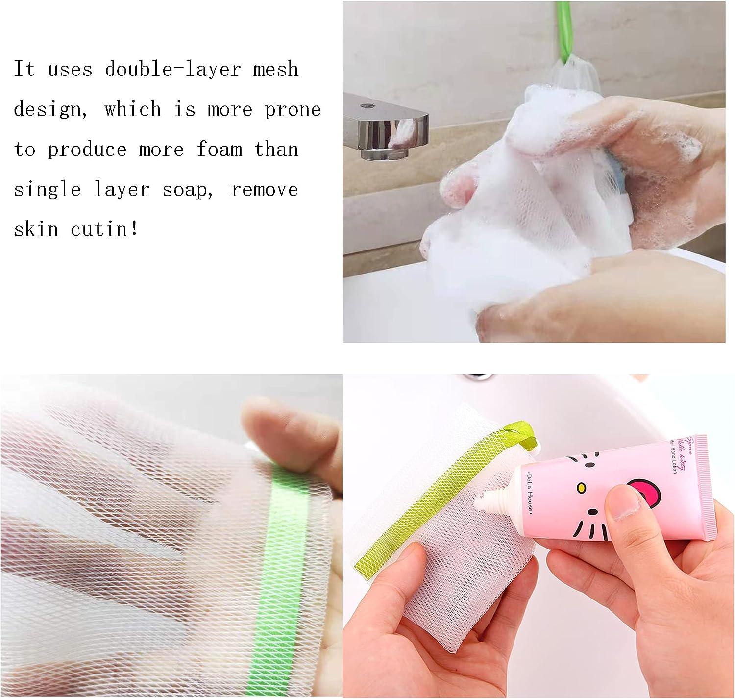 Exfoliating Soap Mesh Saver Pouch Set with Hooks and Locks - 40PCS Bag ...
