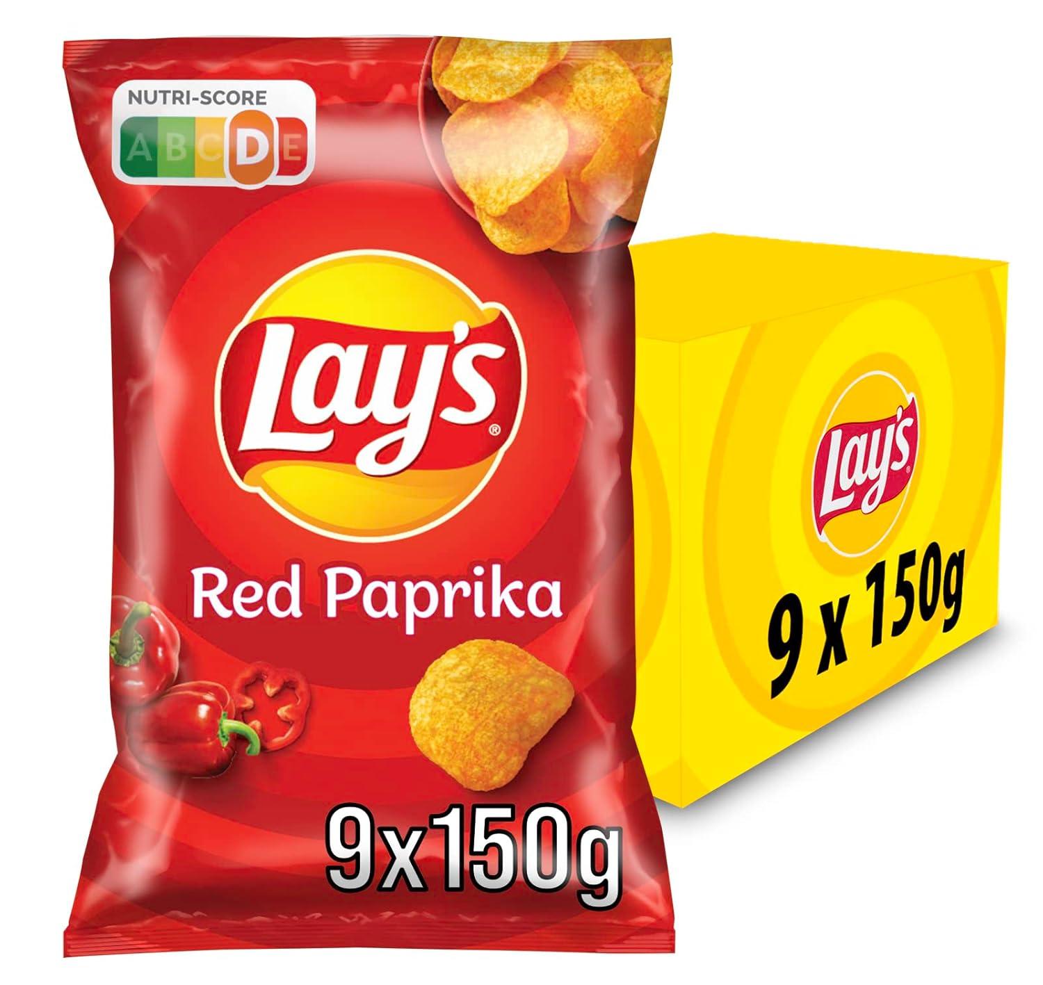 Buy Lay's Red Paprika Crispy Potato Chips - 9 x 150g Pack for Perfect ...