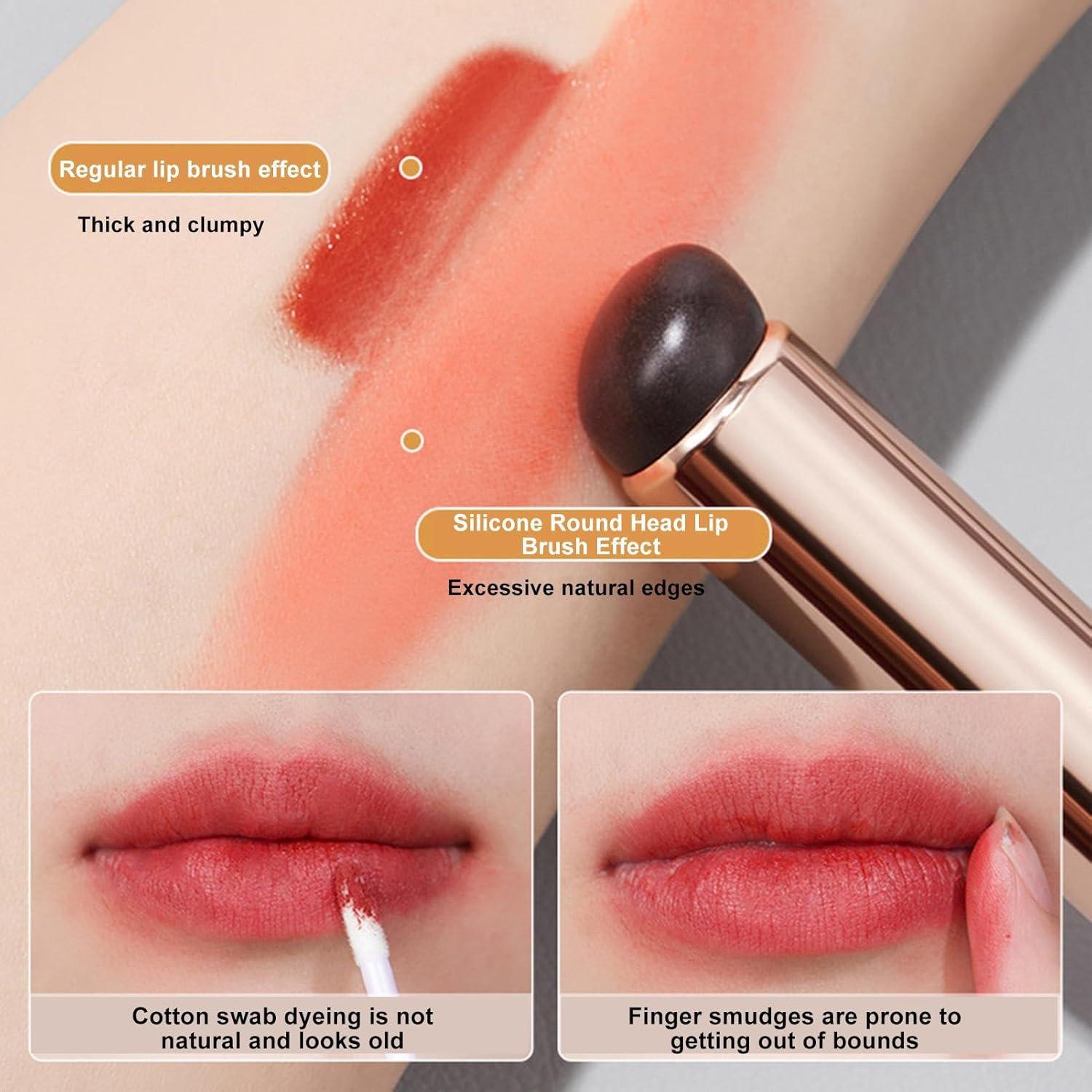Lesunbak Silicone Lip Brush | Portable Elastic Makeup Tool for Lipstick ...