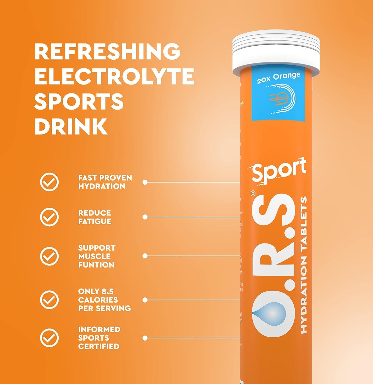 O.R.S Sport Hydration Tablets - Electrolyte Formula | Vegan, Gluten ...