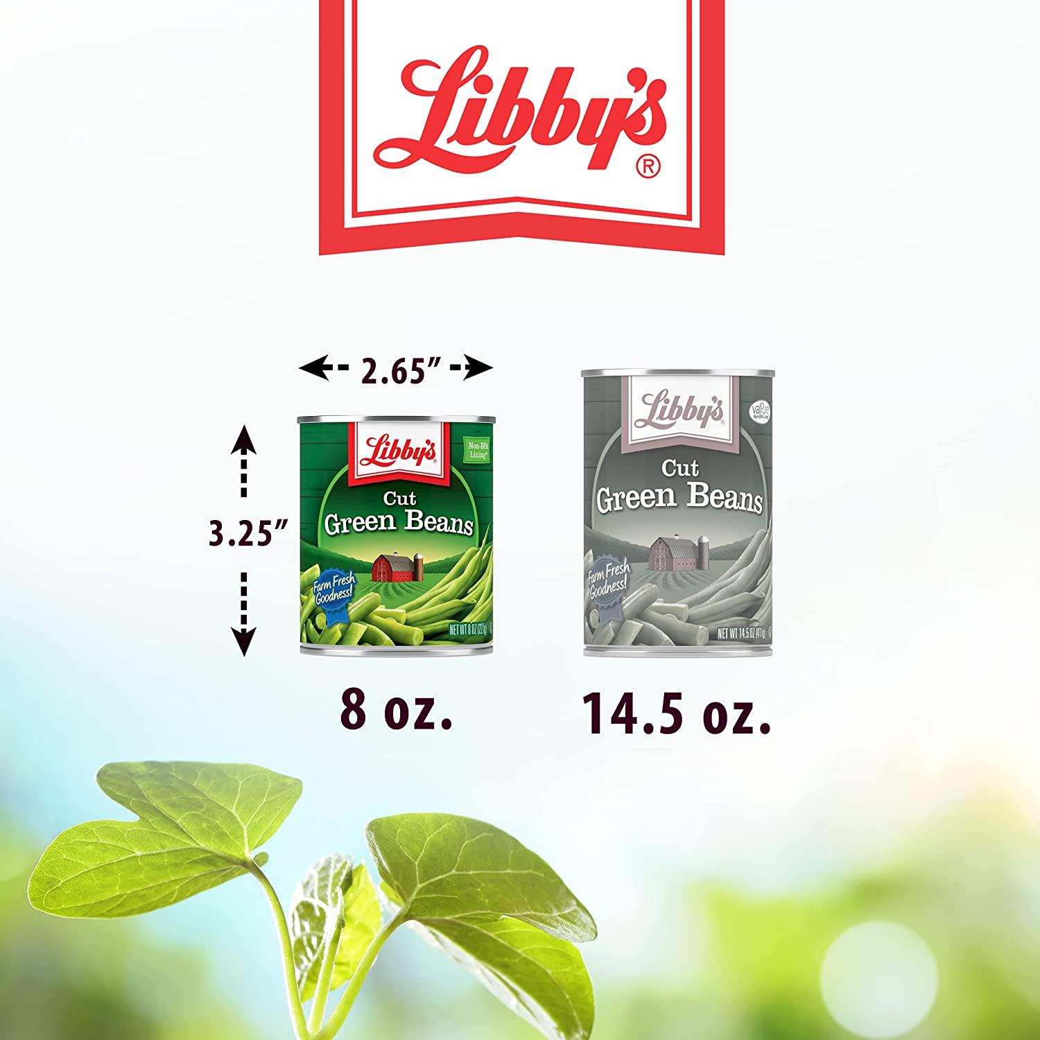 Libby's Cut Green Beans | Naturally Delicious Mild & Subtly Sweet | Crisp-Tender Bite | No ...