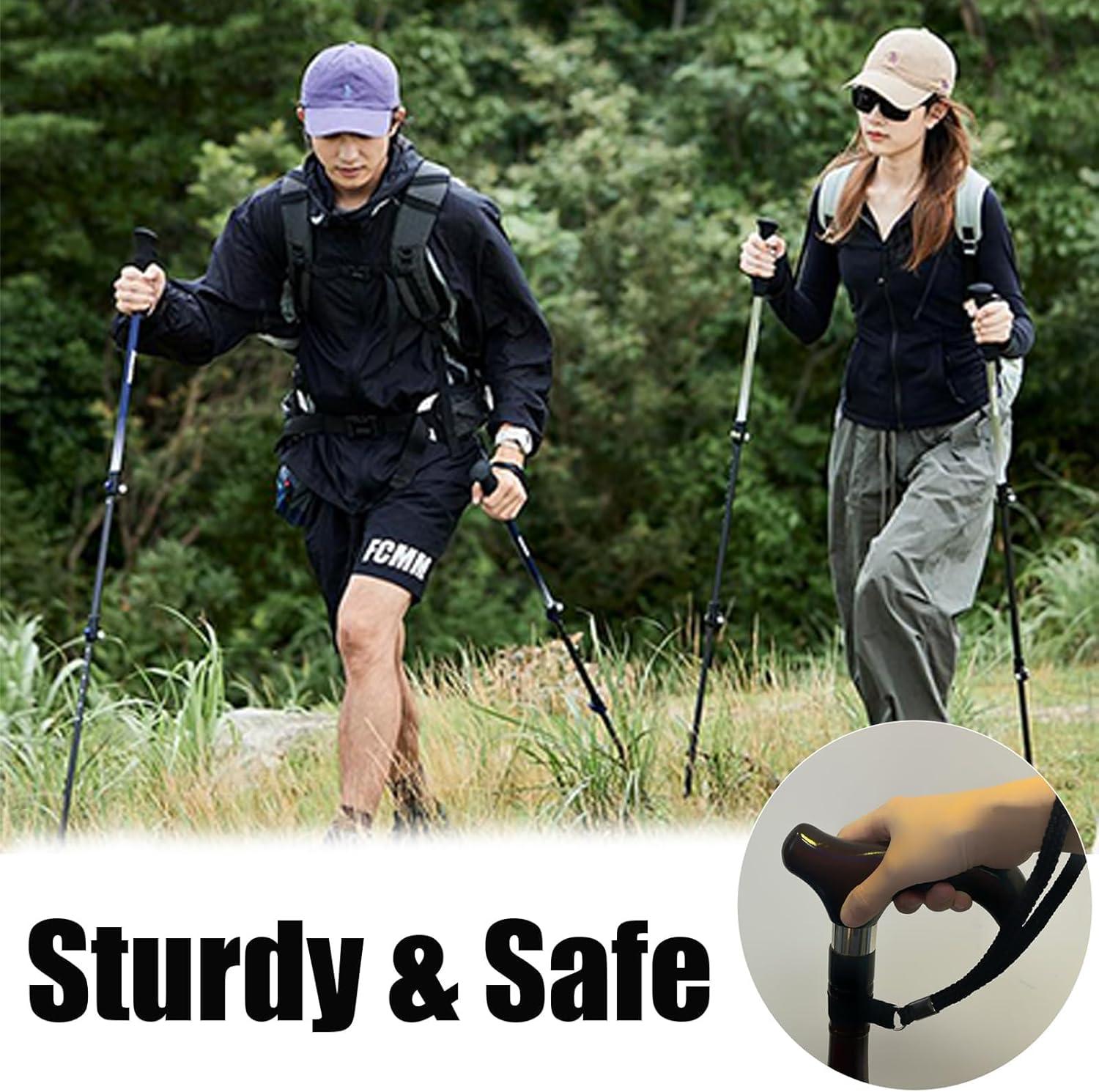 10Pcs Black Walking Stick Wrist Straps - Non-Slip Outdoor ...