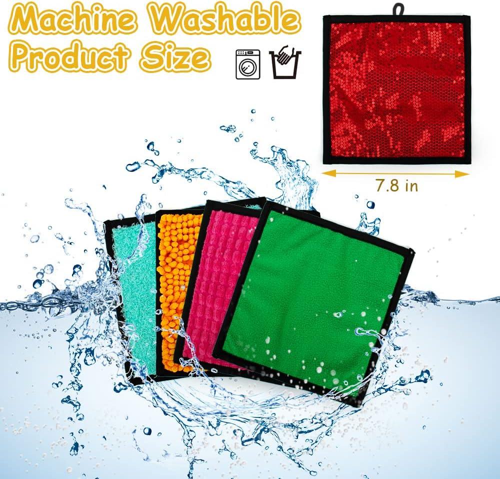 Inbeby 16 Set Sensory Mini Mats - Assorted Textured Floor Tiles for ...