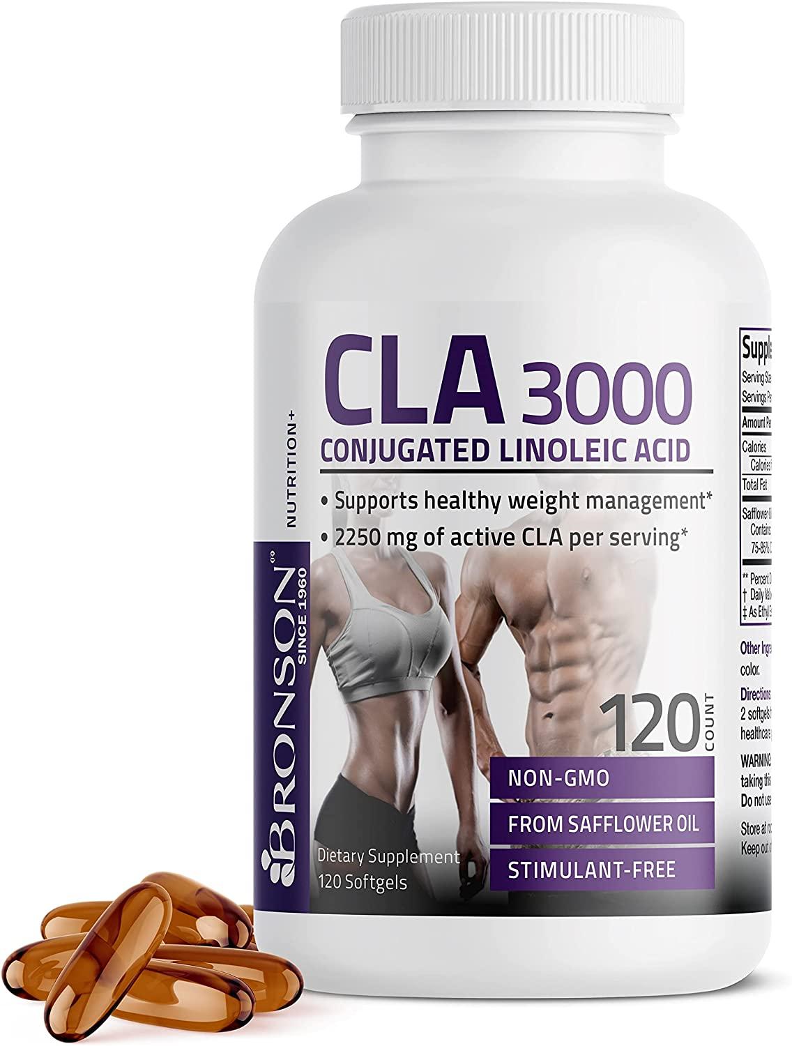 CLA 3000 Extra High Potency Softgels - 120 Count | Supports Healthy ...