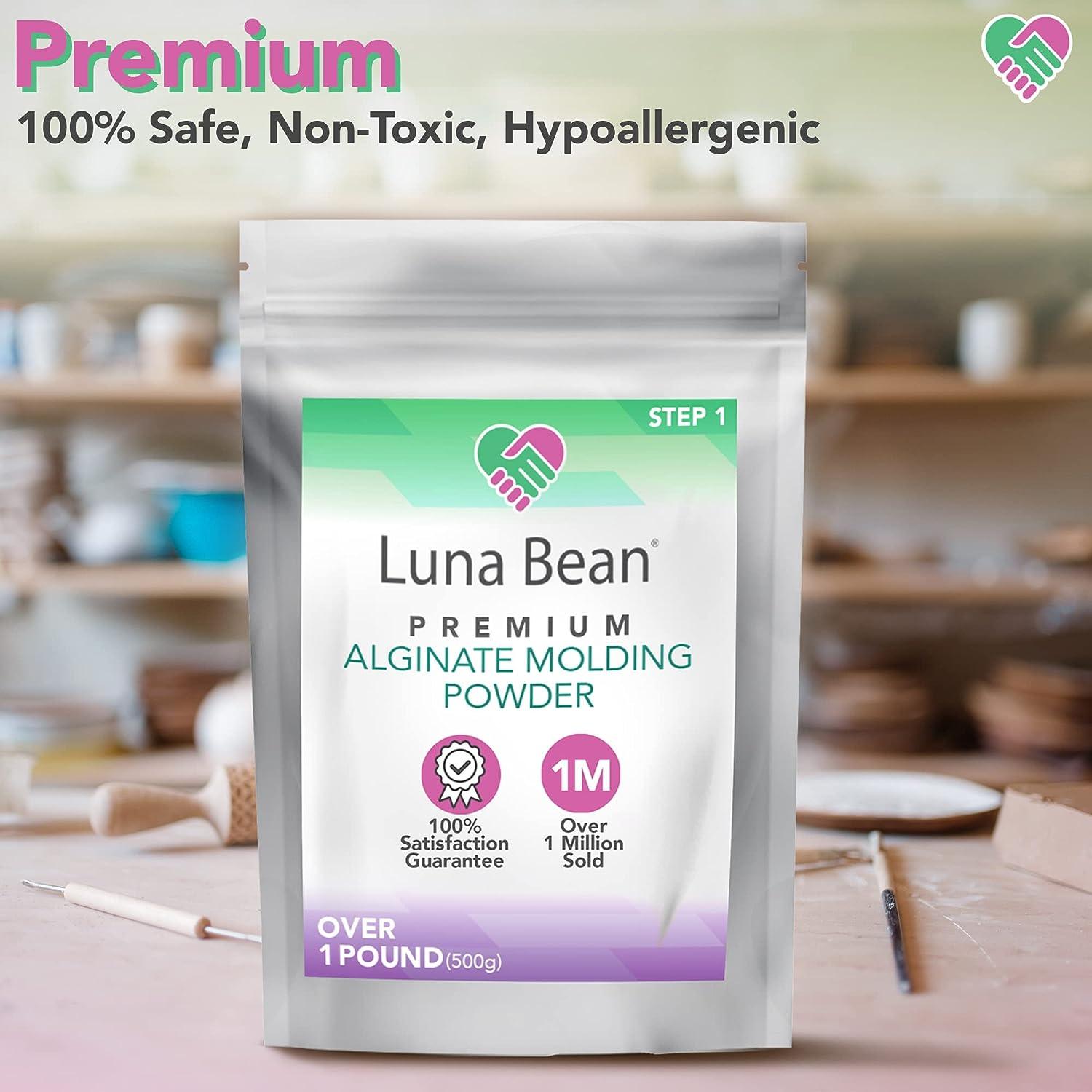 Luna Bean Alginate Molding Powder Refill - Non-Toxic Casting Plaster ...
