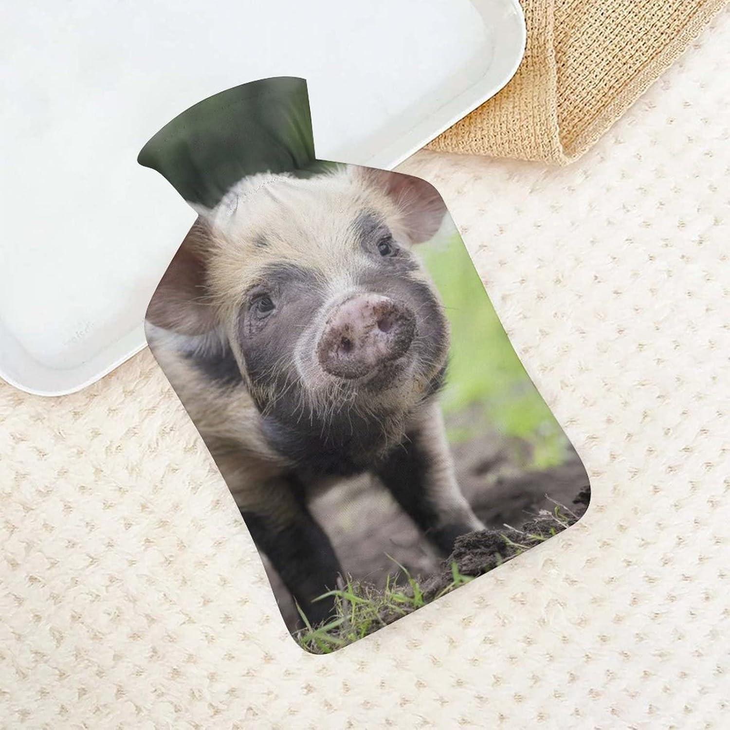 Cute Pig Hot Water Bottle with Plush Cover | Bed Warmer for Adults ...