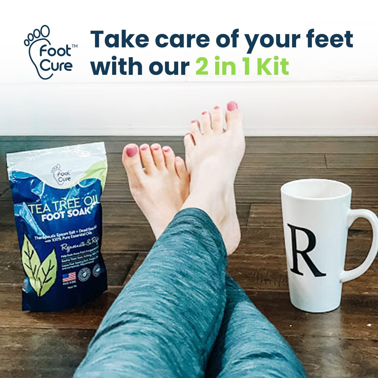 Tea Tree Foot Soak & Callus Remover Gel Kit - Antifungal Soak with ...