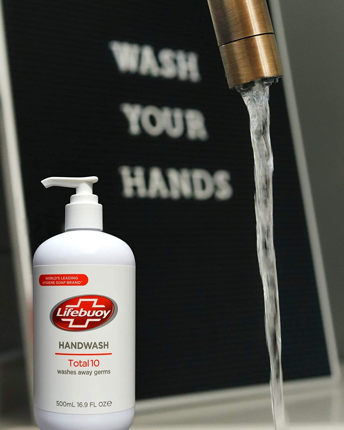 Lifebuoy Total 10 Hand Wash 16.9 FL OZ (500 ml) - Antibacterial ...