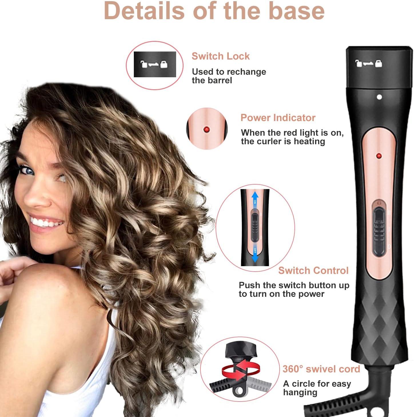 using conical curling iron