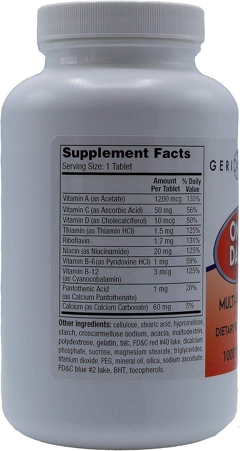 GeriCare Multivitamin Supplement Tablets - 1000 Tablets Bottle | Boost ...