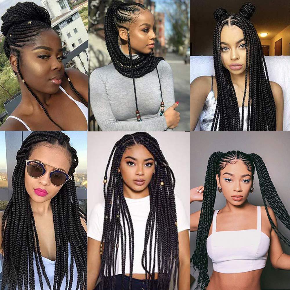 Pre Stretched Black Braiding Hair 24 Inches - 3 Bundles/Lot (1 ...