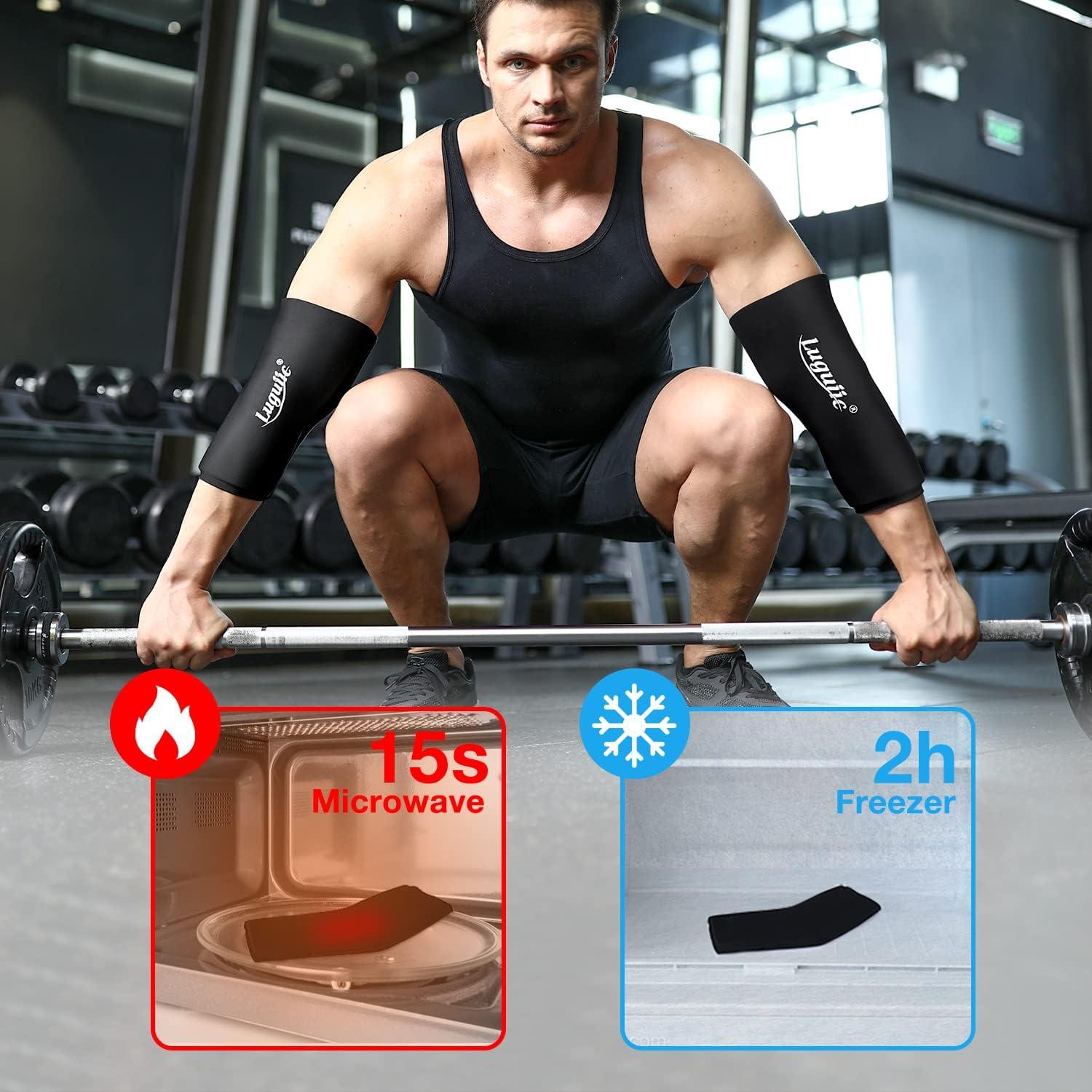 Luguiic Knee & Elbow Ice Pack Cold Compression Sleeve - Reusable Pain ...