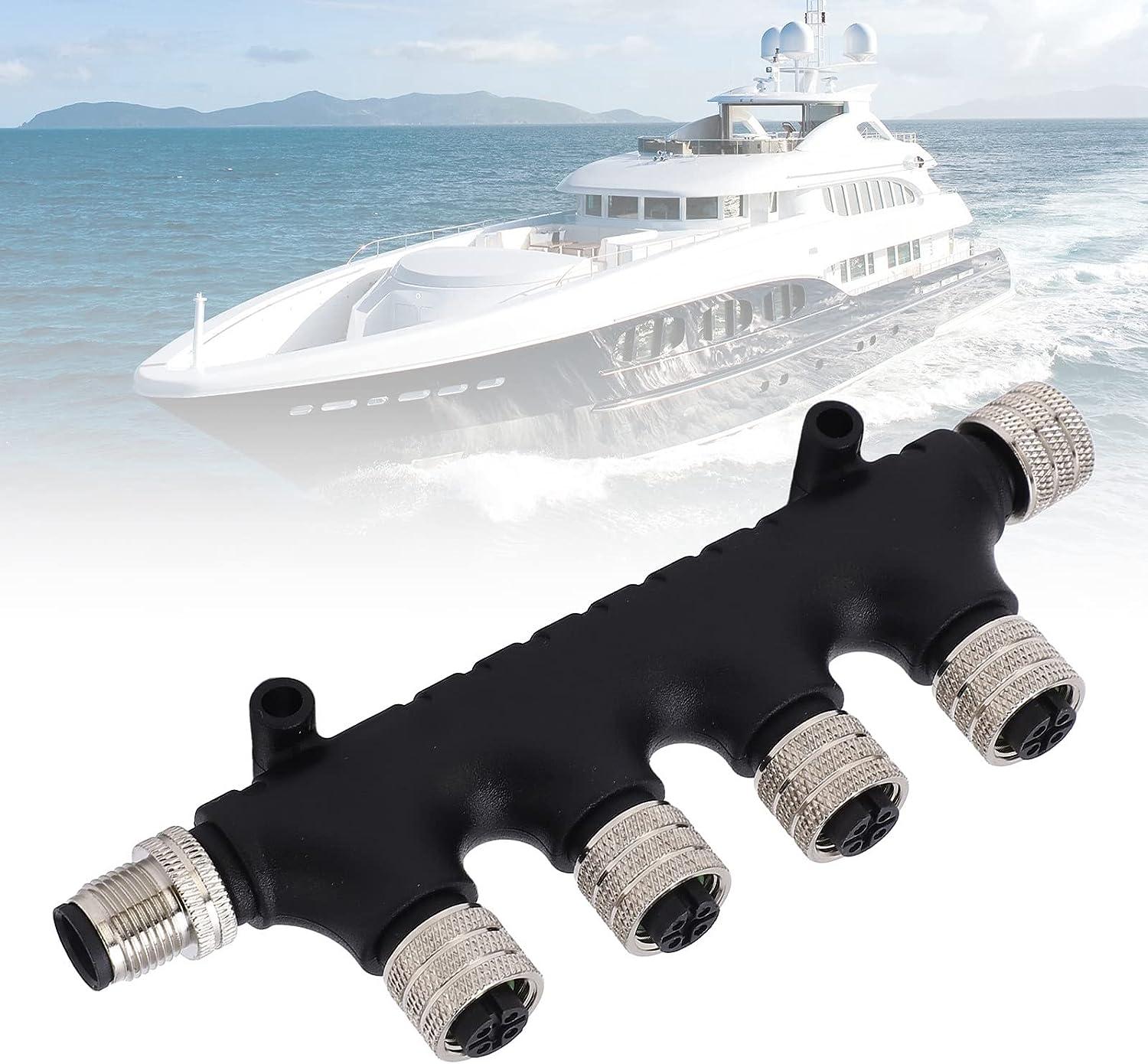 NMEA 2000 4 Port MultiPort T Connector for Lowrance Networks - 5 Pin ...