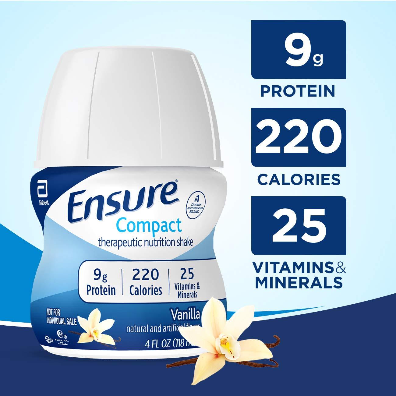 Ensure Compact Nutrition Shake Vanilla 4 fl oz 24 Count - 9g High ...