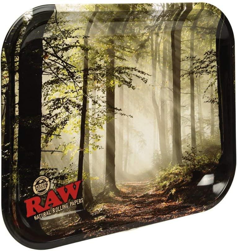 RAW Forrest Large Metal Rolling Tray - Durable and Stylish Rolling Tray ...
