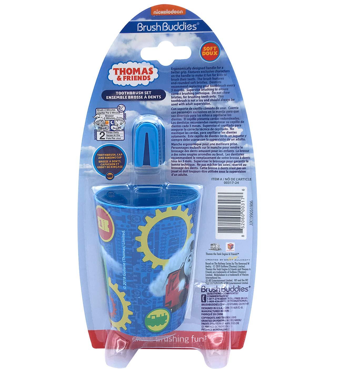 Disney Thomas and Friends Kids Soft Bristle Toothbrush Kit with Cover ...