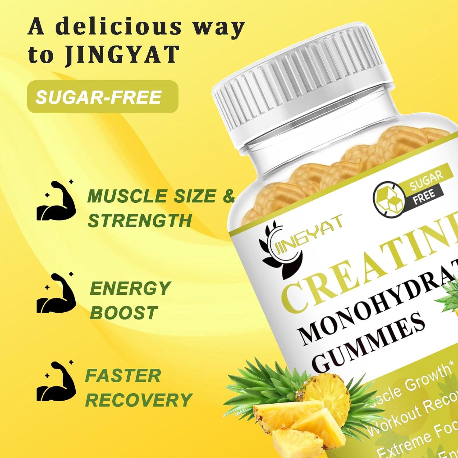 Buy Sugar-Free Creatine Gummies - 5g Chewable Creatine Monohydrate for ...