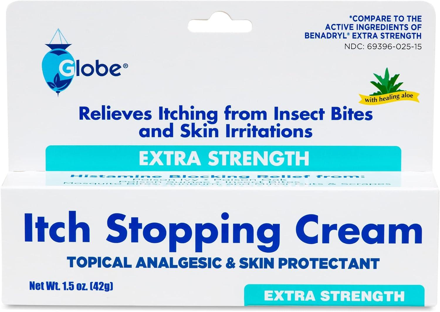 Globe Extra Strength Anti-Itch Cream 1.5 Oz - 4 Pack | Histamine ...