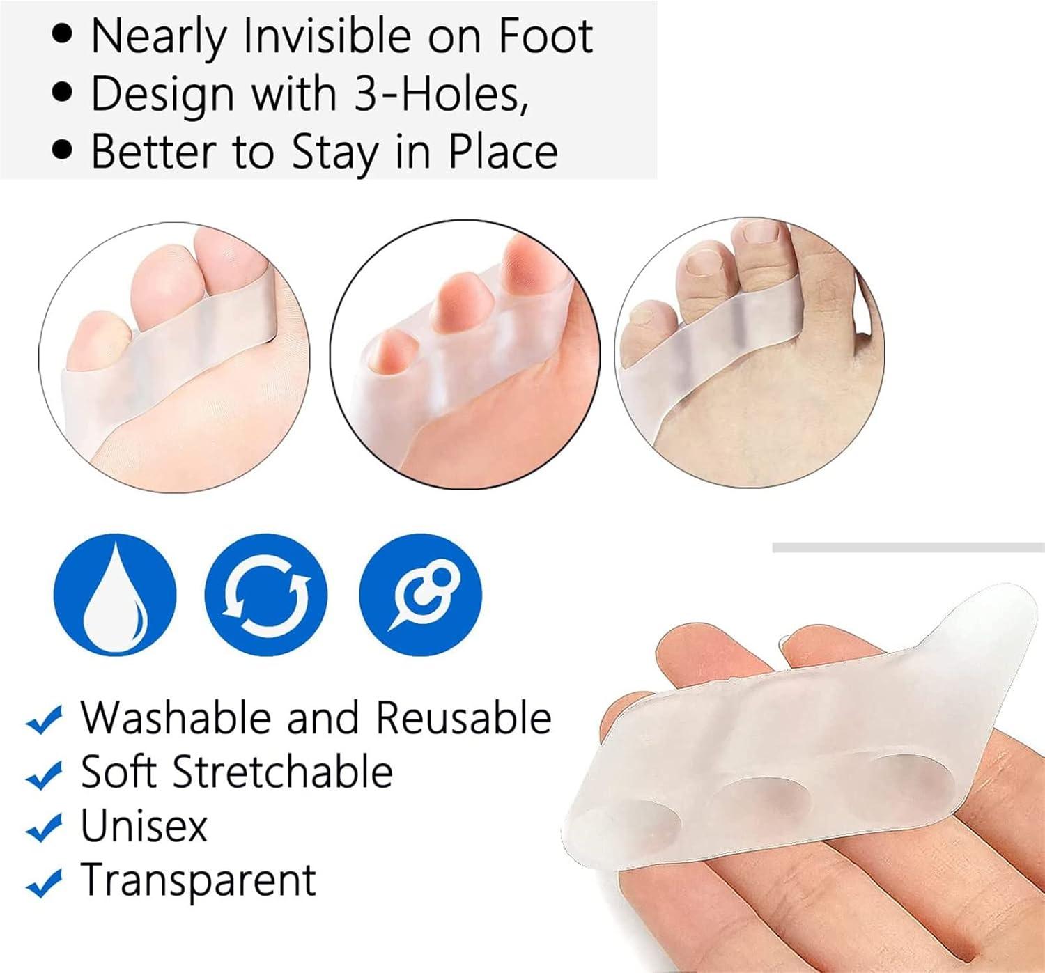 4 Toe Spreader Silicone | Toe Separator for Overlapping Toes Blisters ...
