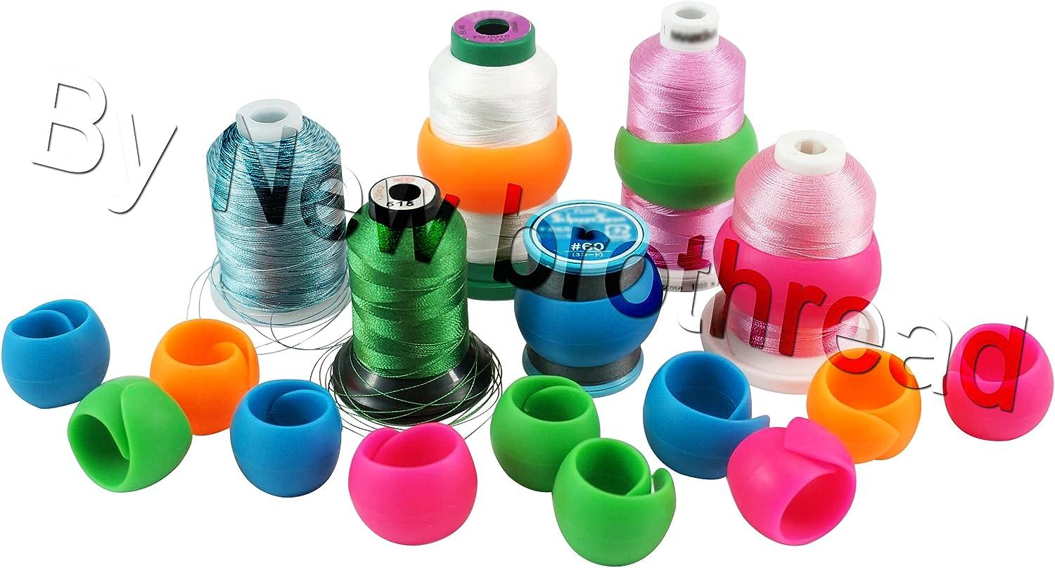 New brothread 100pcs Mix NOTIONS: Thread Spool Savers, Bobbin Holders ...
