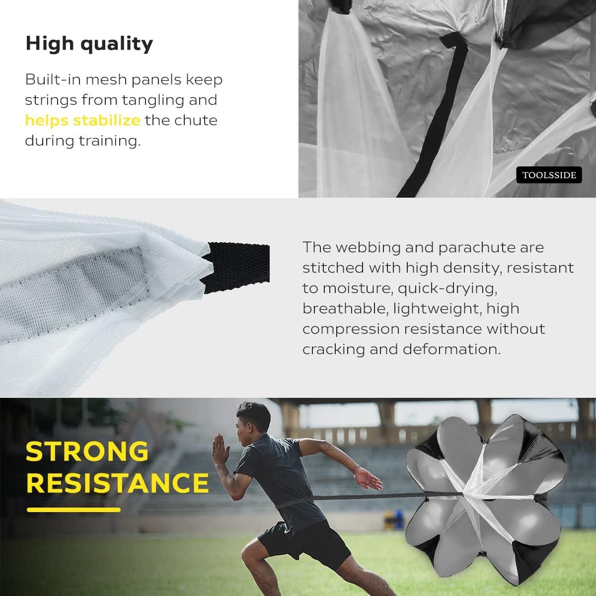 TOOLSSIDE Speed Parachute for Speed Training 48 - Running Speed Chute ...