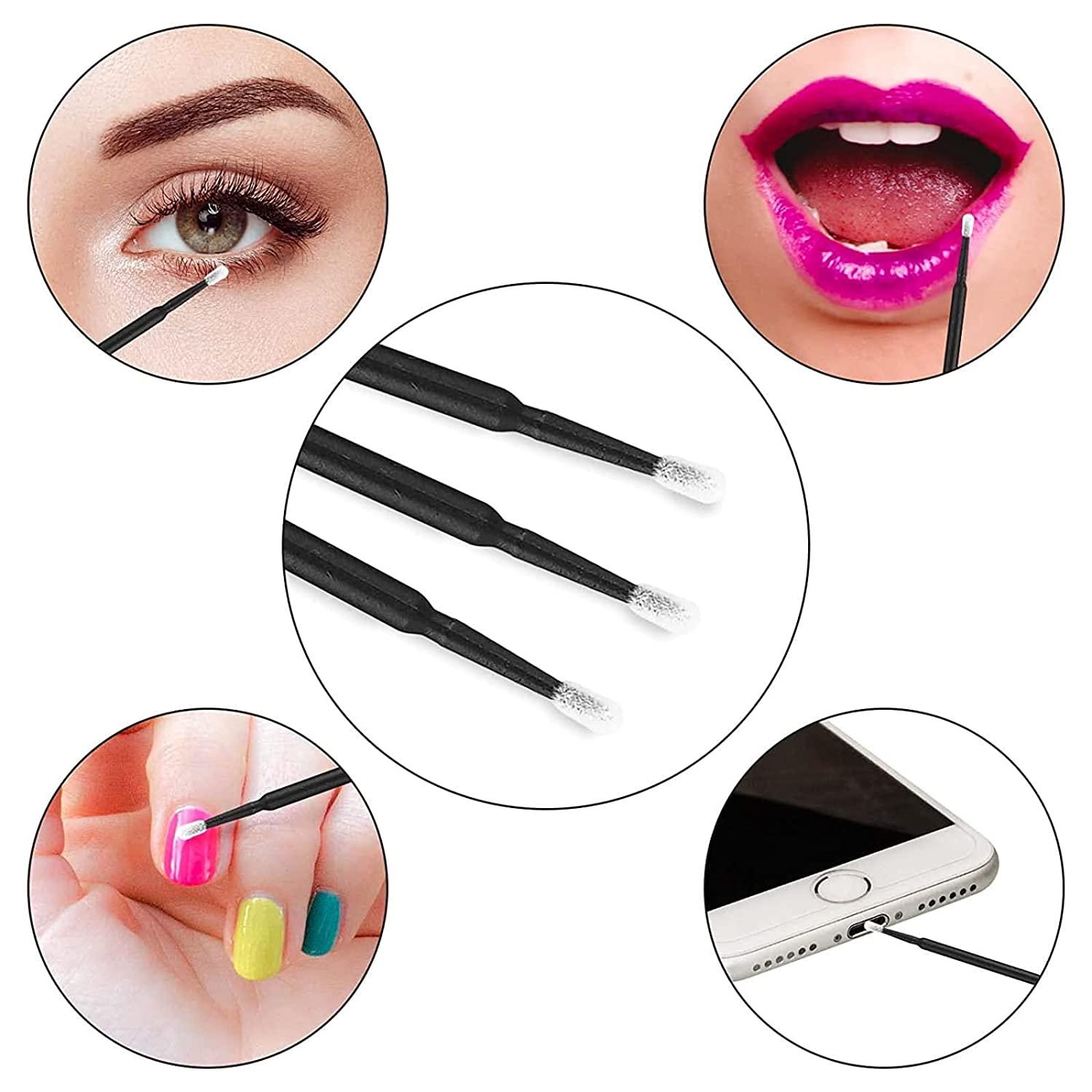 500 PCS Black Disposable Microbrush Applicators - Perfect for Eyelash ...