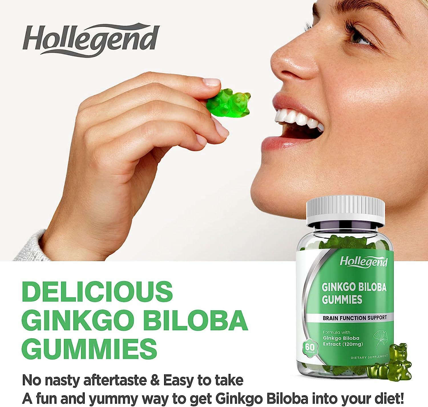 Organic Ginkgo Biloba 120mg Gummies | Brain Boost & Blood Circulation ...