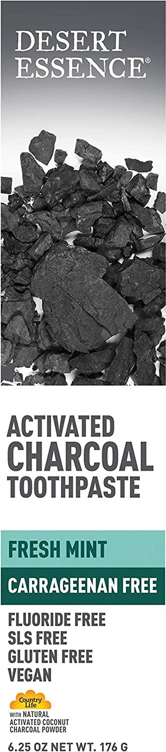 Desert Essence Activated Charcoal Toothpaste - Fresh Mint - 6.25oz ...