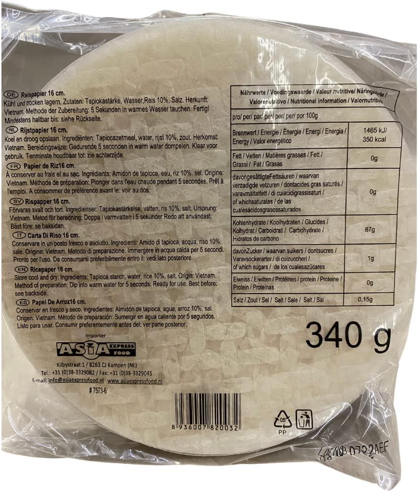 BAMBOO TREE Rice Paper 16Cm (Springroll) - 340g Pack - Authentic ...