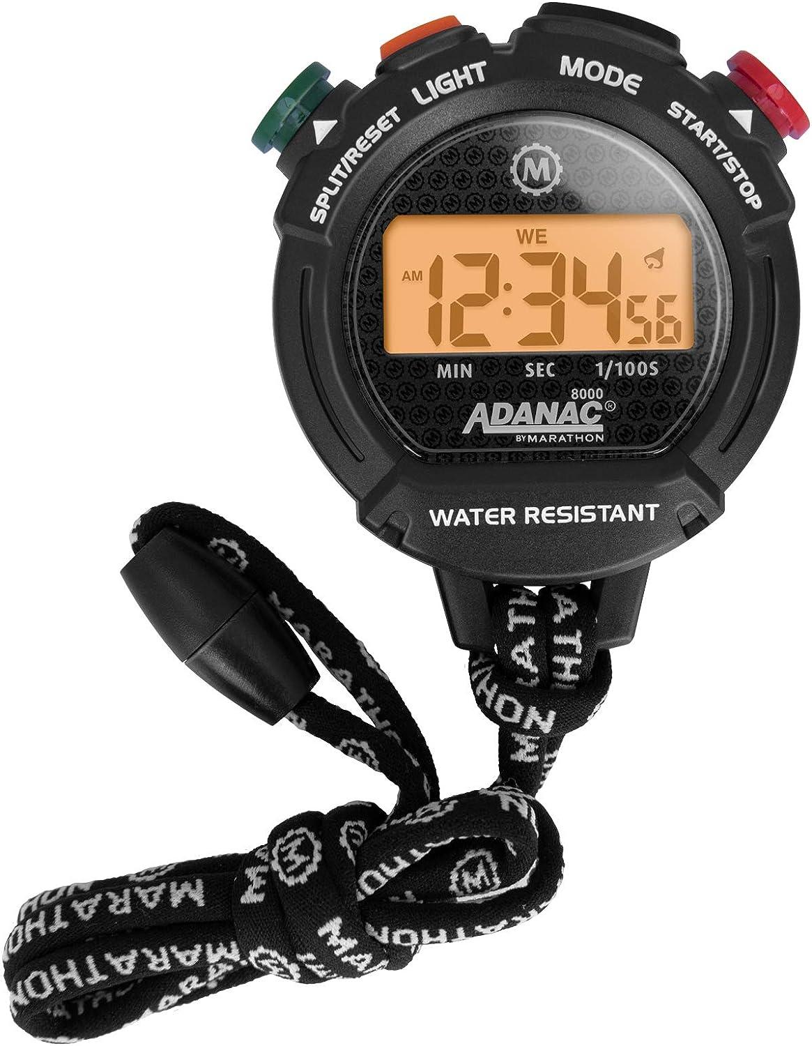 ADANAC 8000 Professional Grade Black Digital Stopwatch with Tactile ...