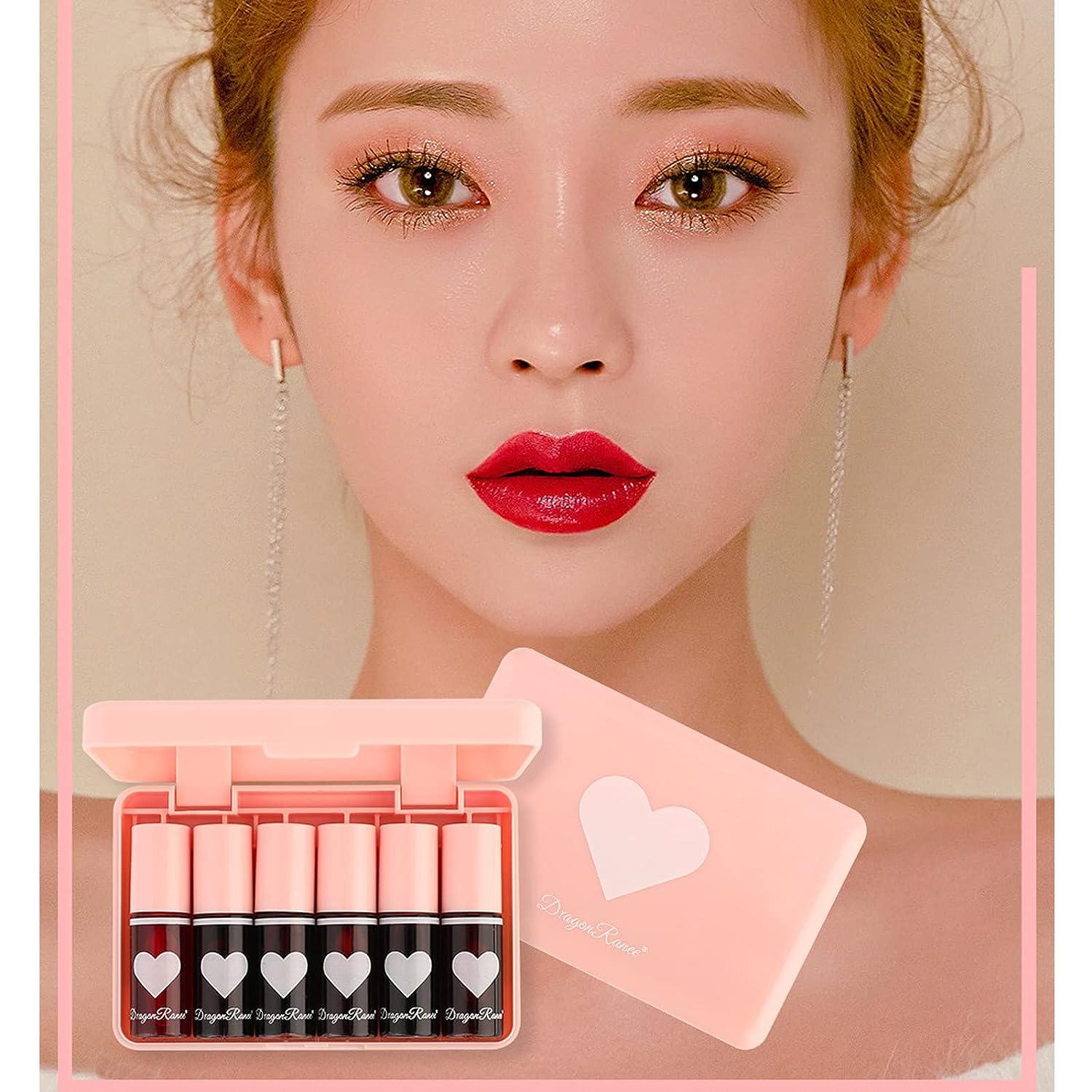 6 Colors Velvet Lip Tint Stain Set - Long-Lasting, Moisturizing ...