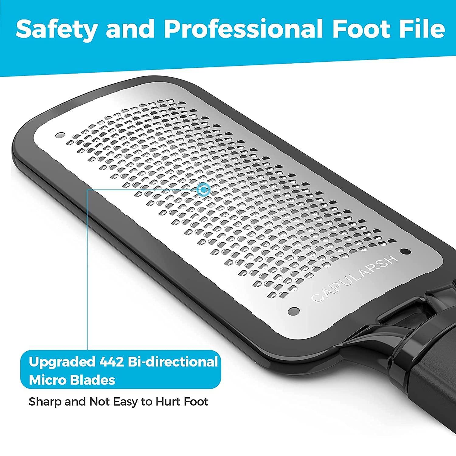 Capularsh Professional Stainless Steel Foot Scrubber File - 34 Rows ...