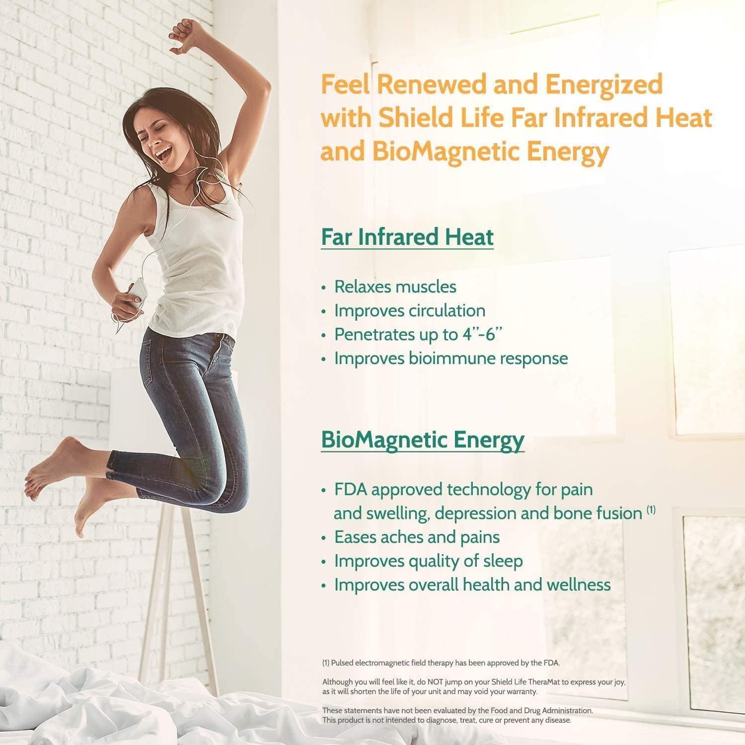 Shield Life Heated Mattress Pad Twin - TheraMat Lite Large Heating Pad ...