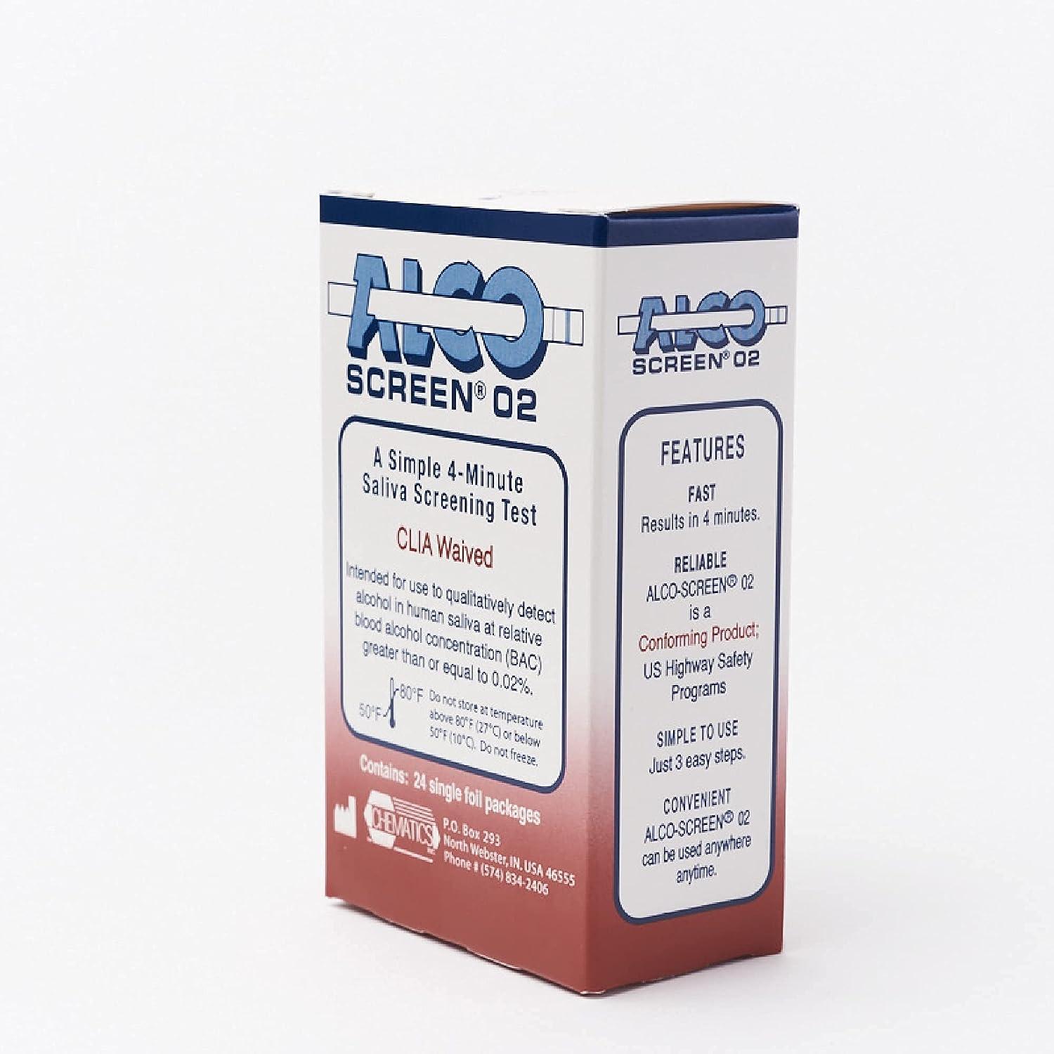 AlcoScreen Saliva Alcohol Test 24-Pack: Quick & Accurate Screening ...