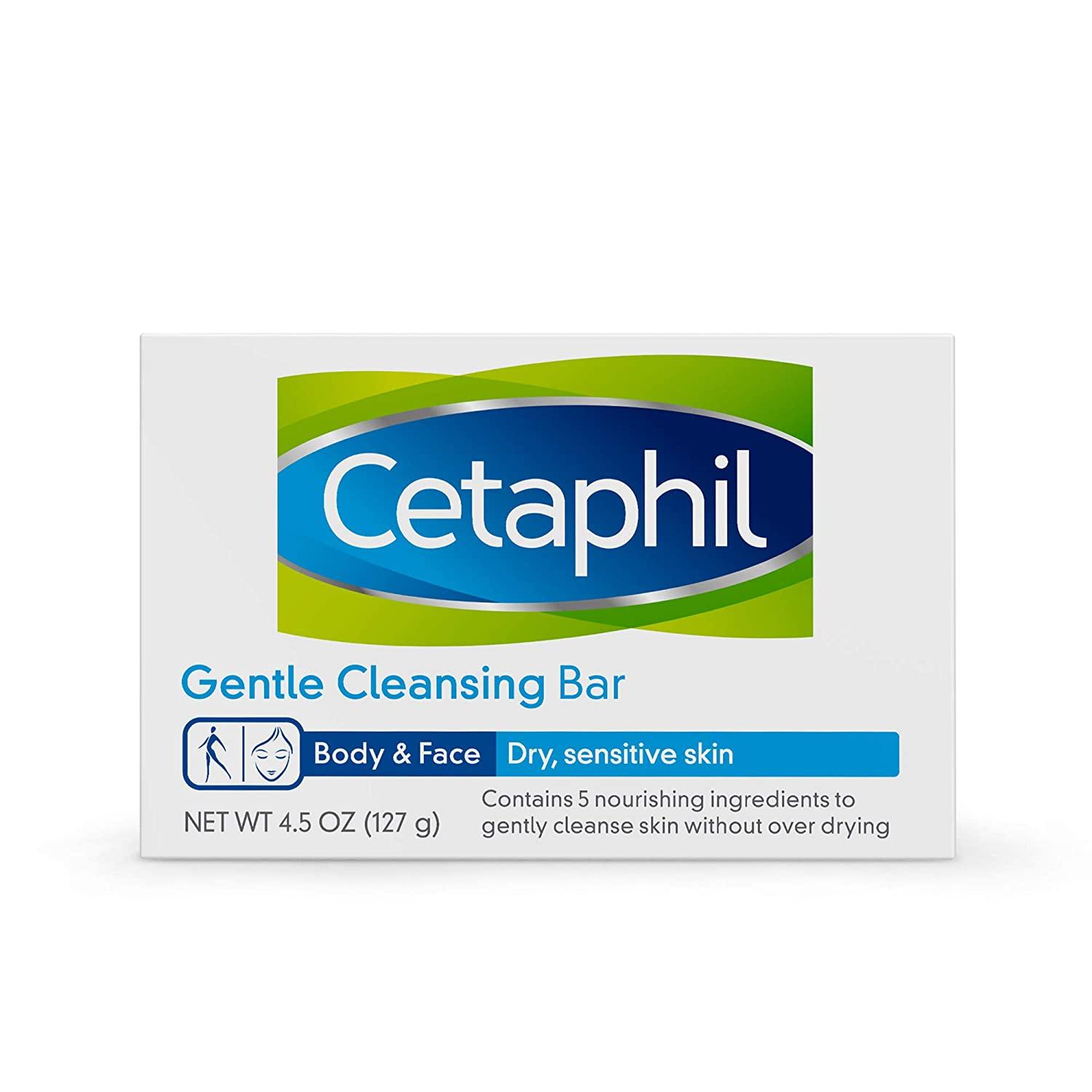 Cetaphil Gentle Cleansing Bar 4.5 oz (Pack of 6) | Nourishing Bar for ...