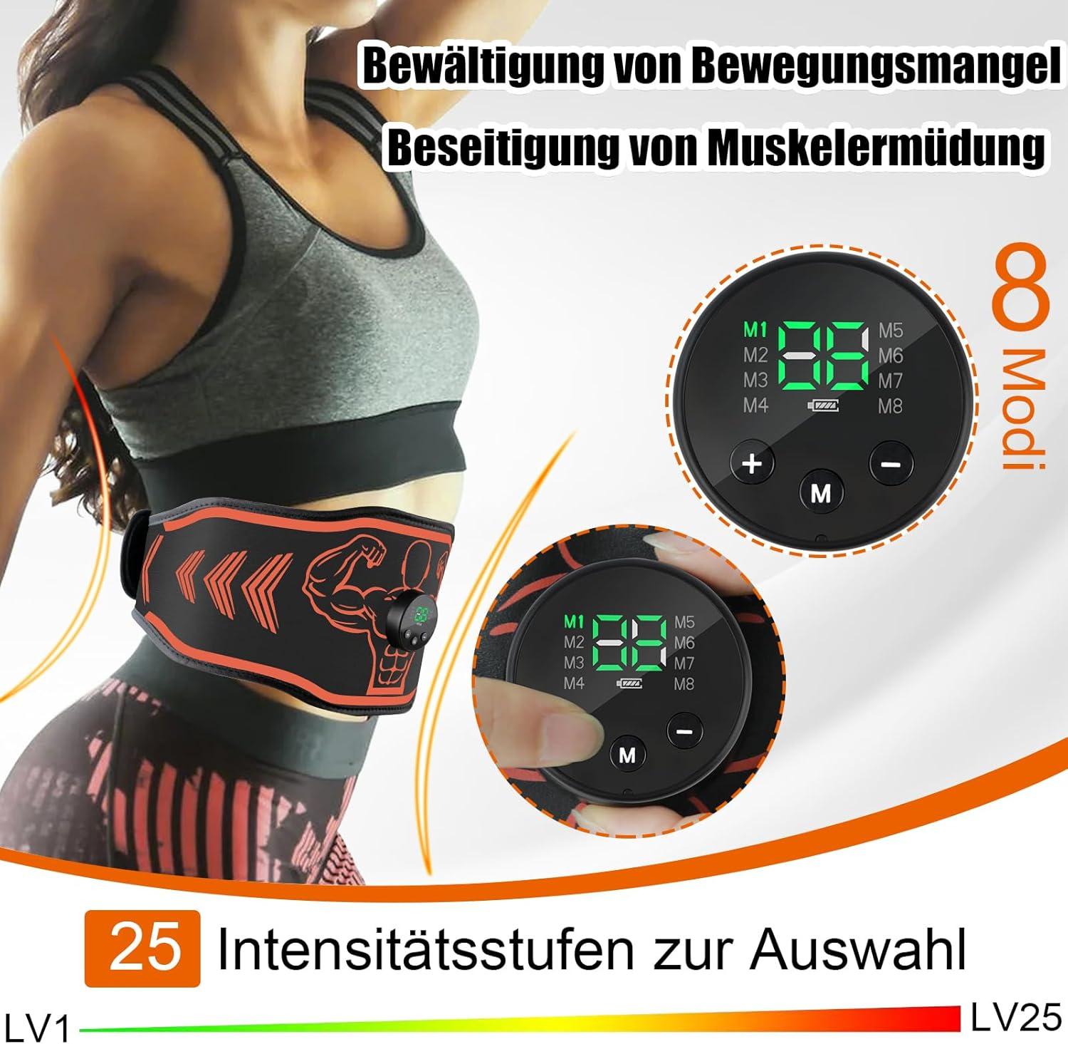 Buy Tosucs EMS Training Device | Abdominal Muscle Belt with 8 Modes ...