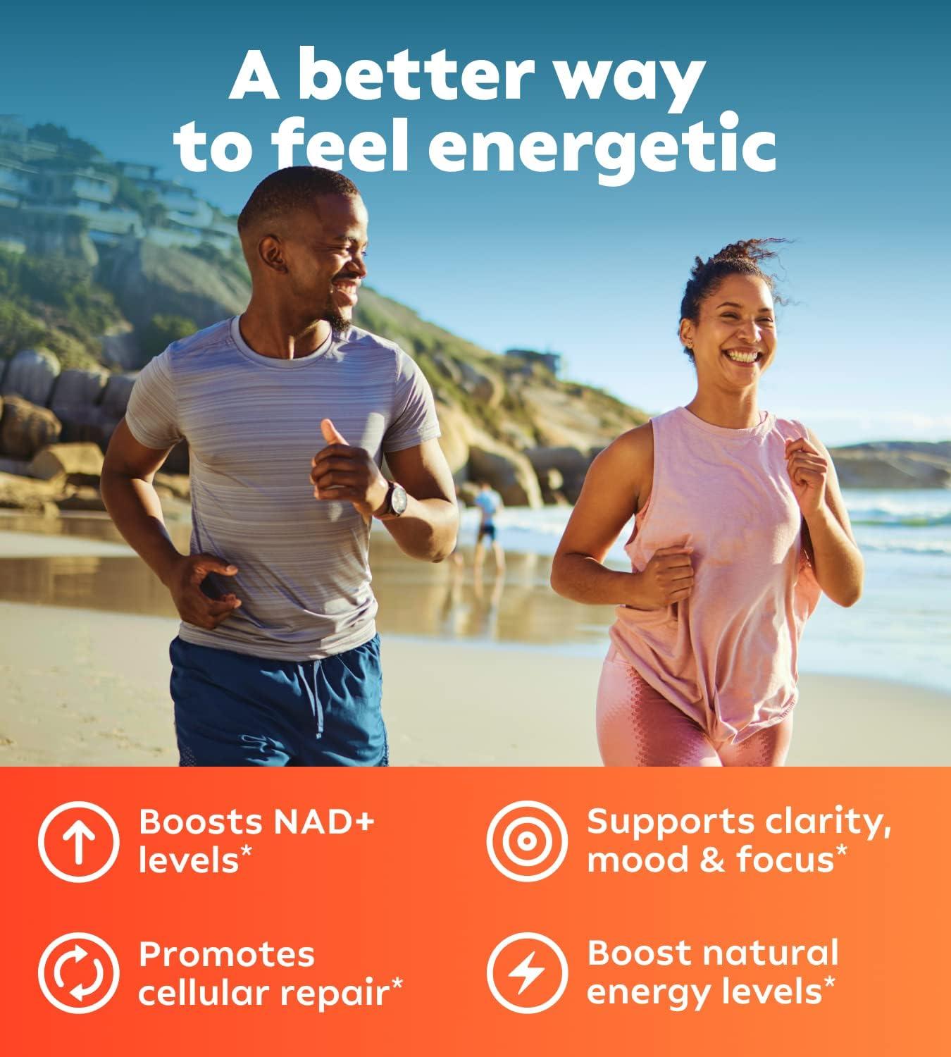 NAD+ Supplement w/ Resveratrol & Quercetin for Energy & Immune Support - 80 Capsules by Reus ...