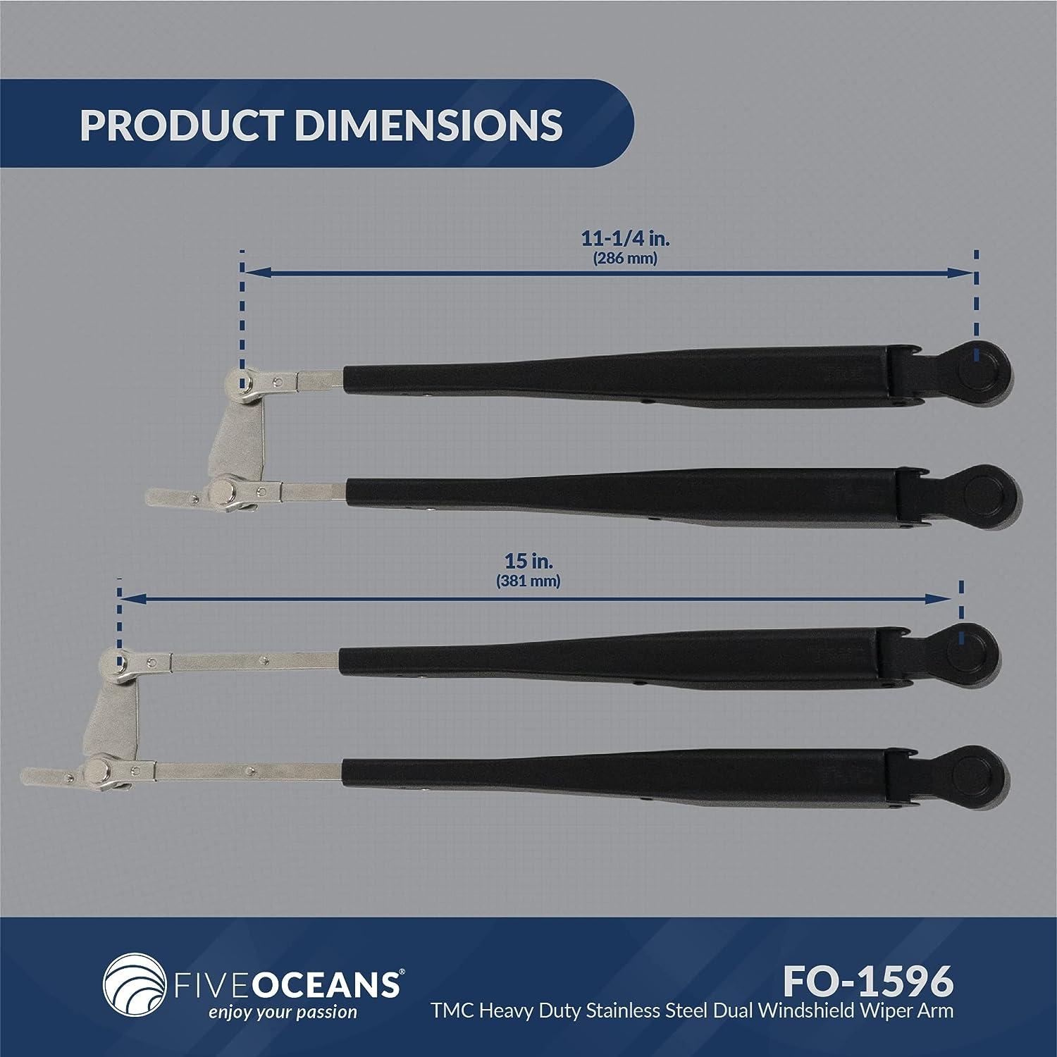 Five Oceans TMC Marine Heavy Duty Stainless Steel Pantographic Wiper ...