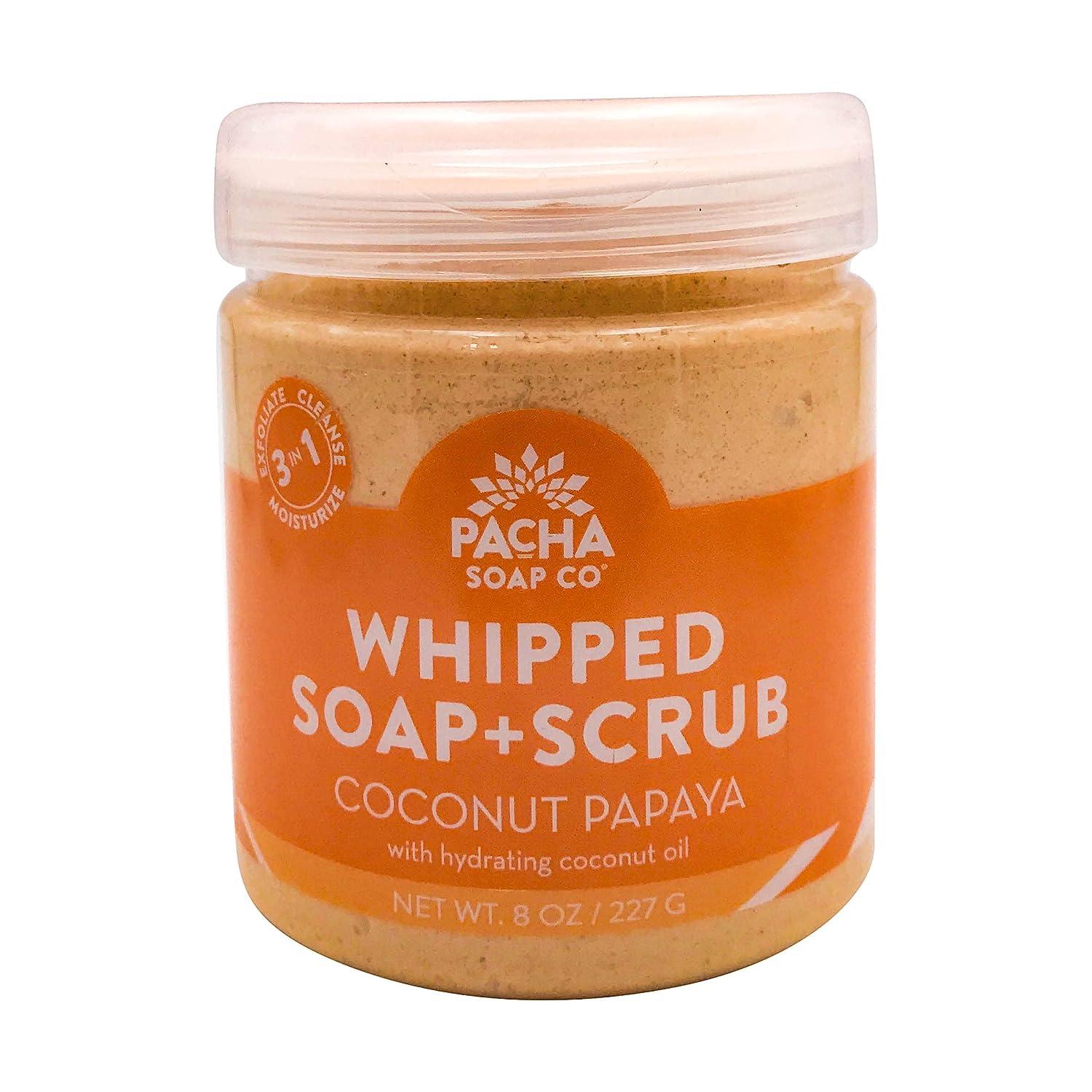 PACHA SOAP Coconut Papaya Whipped Soap Scrub 8 OZ - Luxurious ...