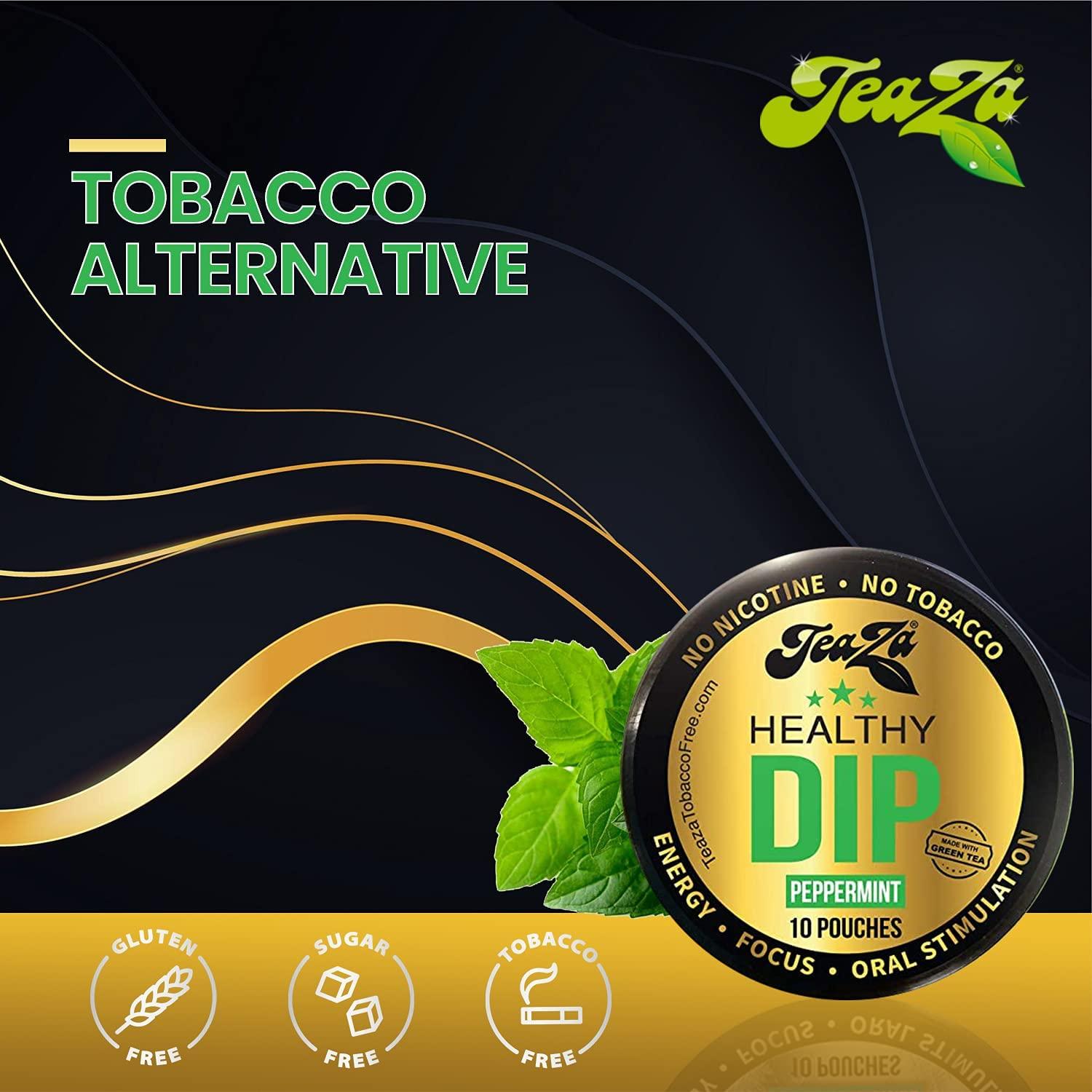 TeaZA Peppermint Herbal Energy Pouches - Nicotine & Tobacco Free ...