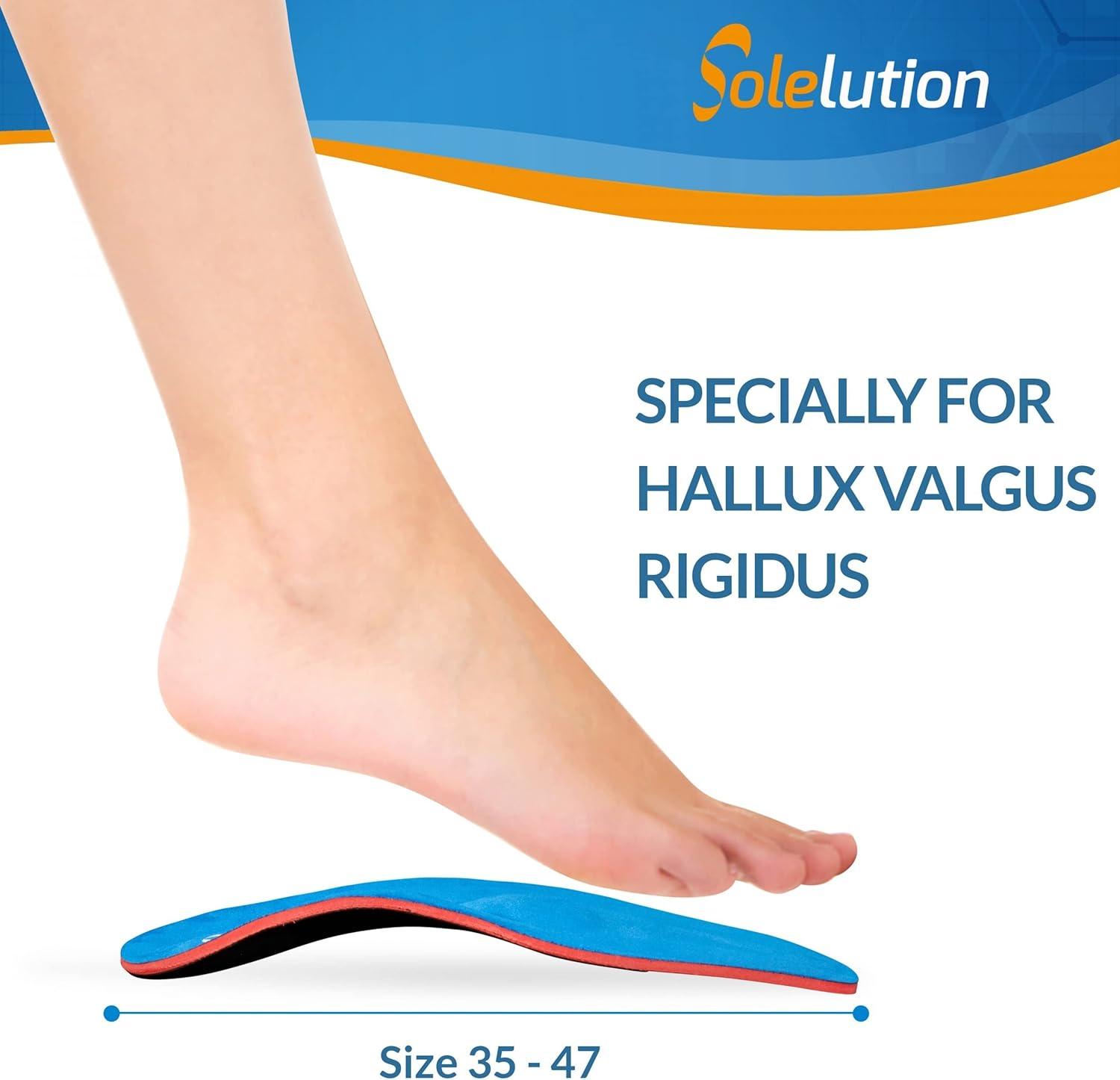 Solelution Arch Orthopedic Insoles for Hallux Valgus/Rigidus Forefoot ...