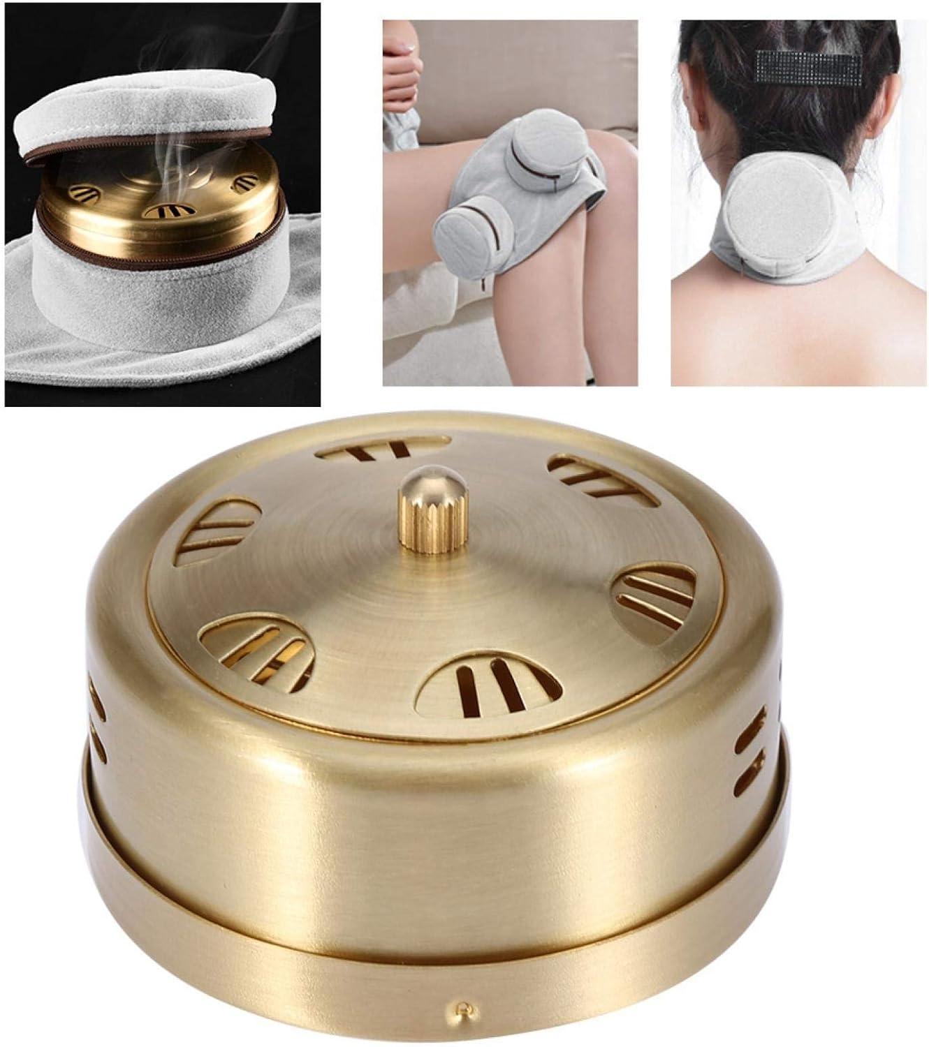 Portable Copper Moxa Box - 6-Hole Chinese Mugwort Heat Pack for Back ...