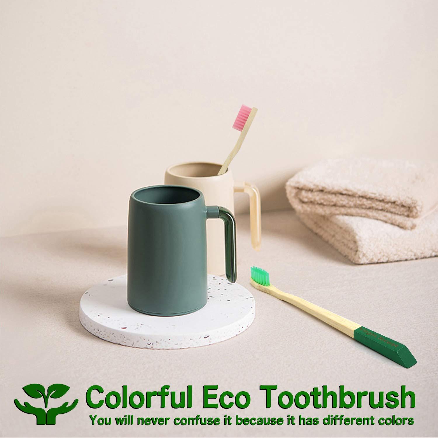Virgin Forest Bamboo Toothbrushes - Pack of 6 | Natural Eco-Friendly ...