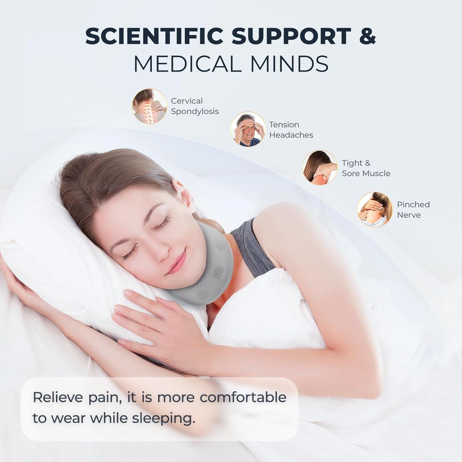 Gray-L Neck Brace Cervical Collar for Sleeping - Pain Relief and ...