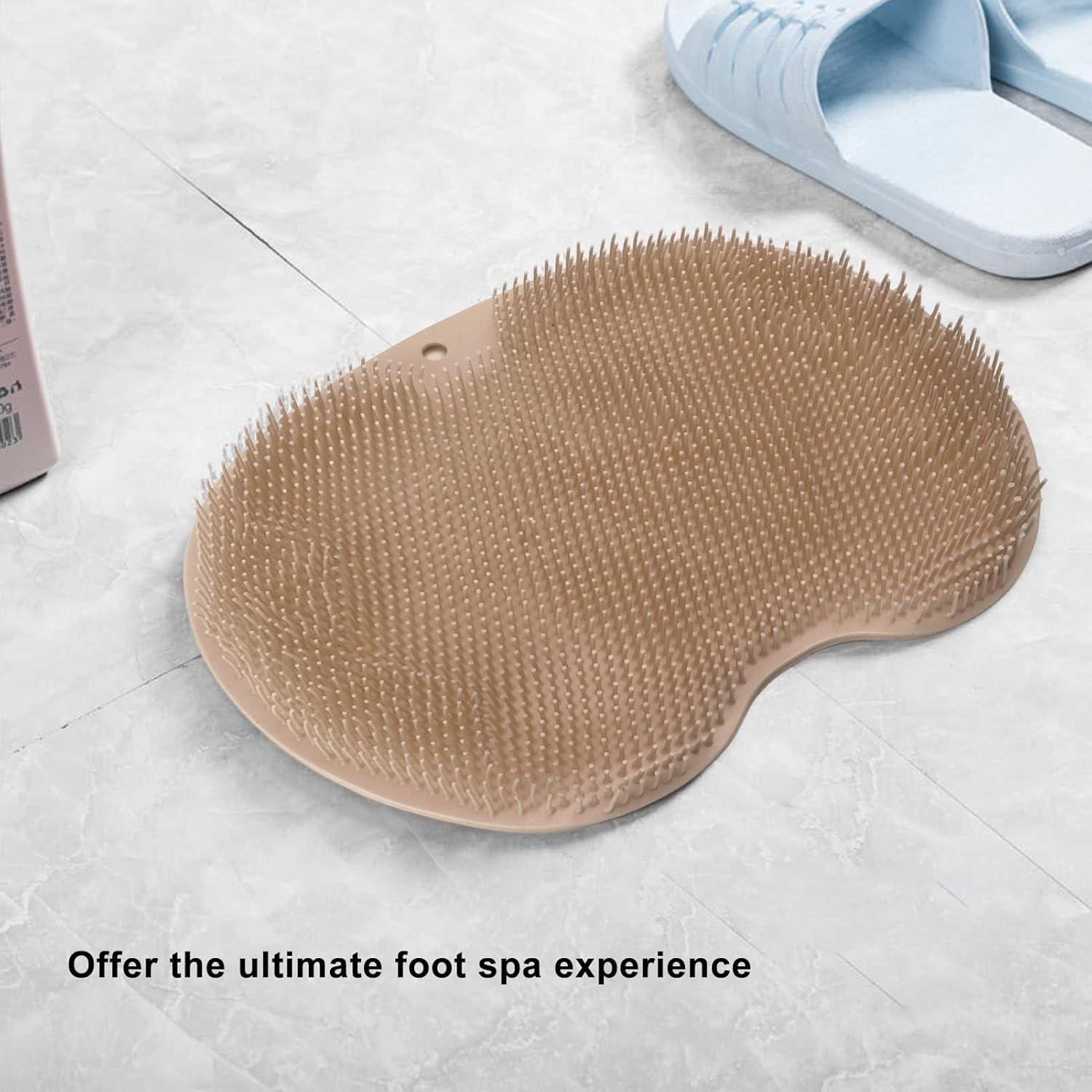 Buy Larger Foot Scrubbing Mat - Suction Cup Shower Scrubber for Clean ...